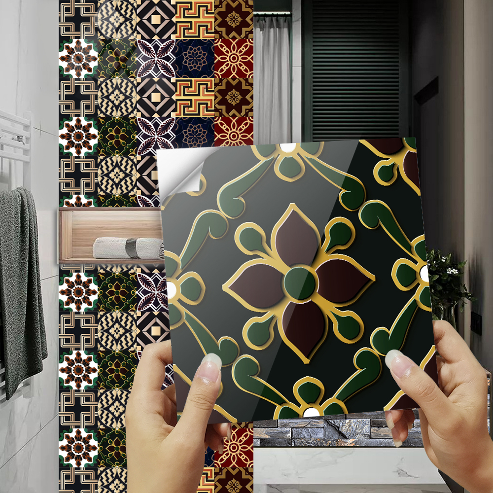 10pcs Moroccan Style Wall Sticker Kitchen Backspla... – Grandado