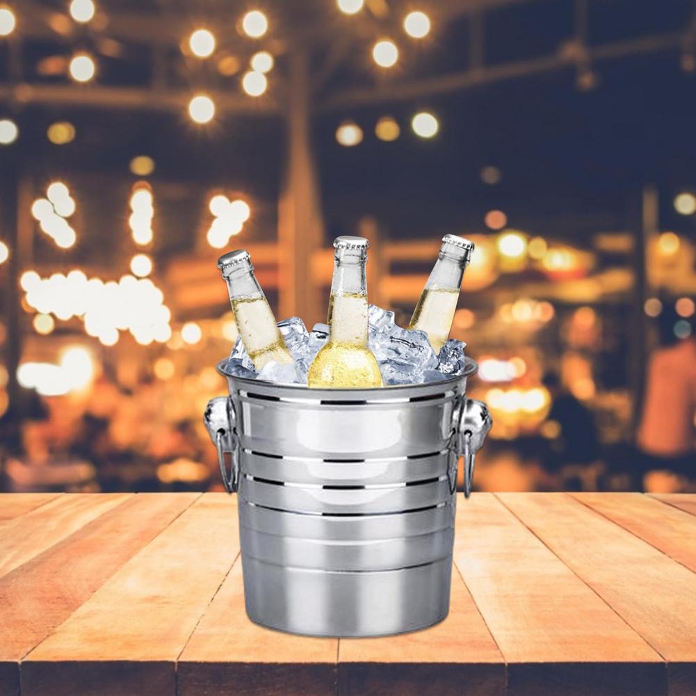 3L/5L/7L Stainless Steel Ice Bucket with Handles T... – Grandado