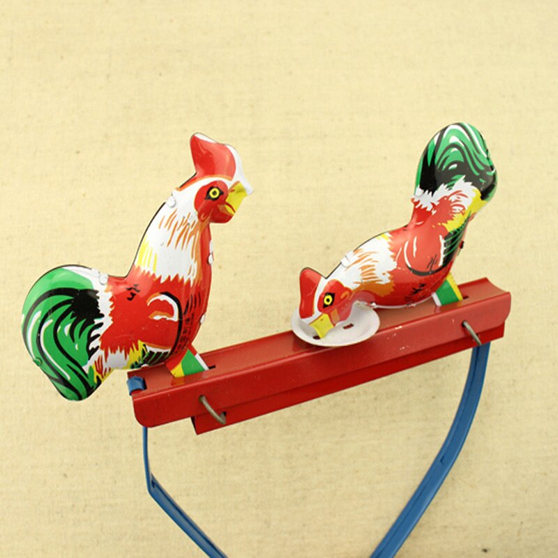 Red Vintage Pecking Chicks Tin Toy Push Switch Col... – Grandado