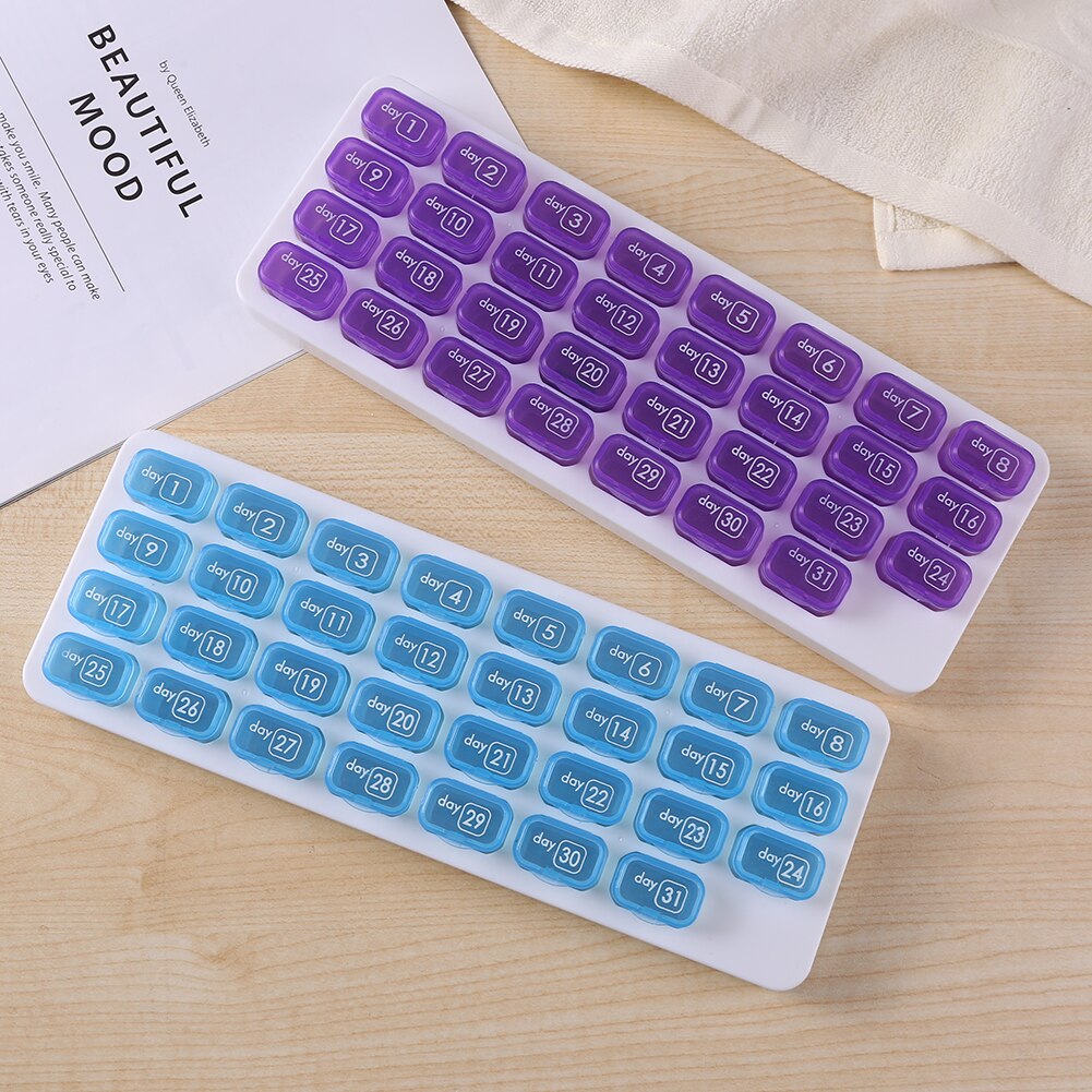 31 Grids Pill Box Case One Month Pill Medicine Tab... – Vicedeal