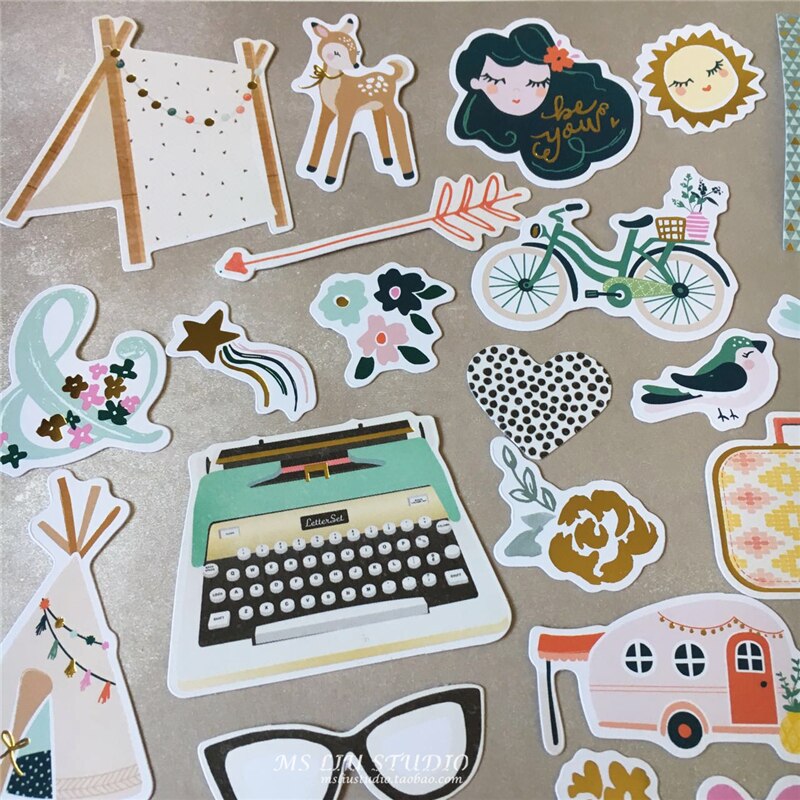 70pcs lovely bird camp Cardstock Die Cut Stickers ... – Vicedeal