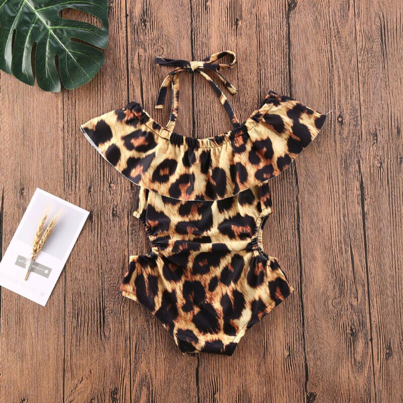 Summer Swimsuit Toddler Kids Baby Girl Leopard Ruf... – Vicedeal
