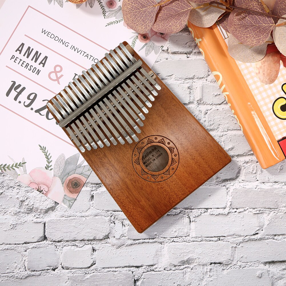 Mahogany Wood Kalimba 17 Keys Percussion Thumb Fin... – Grandado