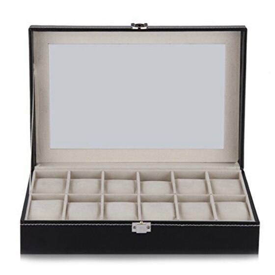 12 Grid Watch Display Case Wrist Watch Storage Box... – Grandado