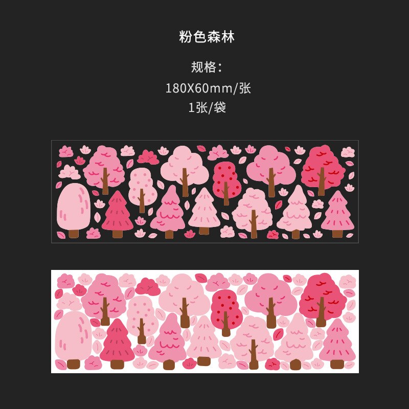 INS Colorful Forest Stickers DIY Scrapbook Bottom ... – Vicedeal