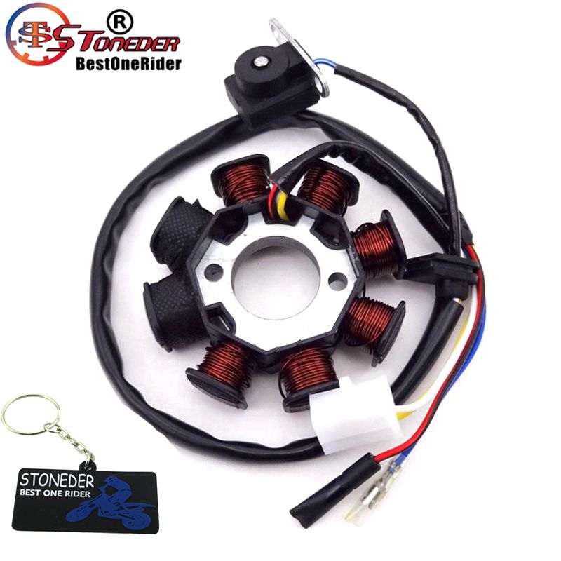 STONEDER 8 Coils Magneto Stator For GY6 49cc 50cc ... – Grandado