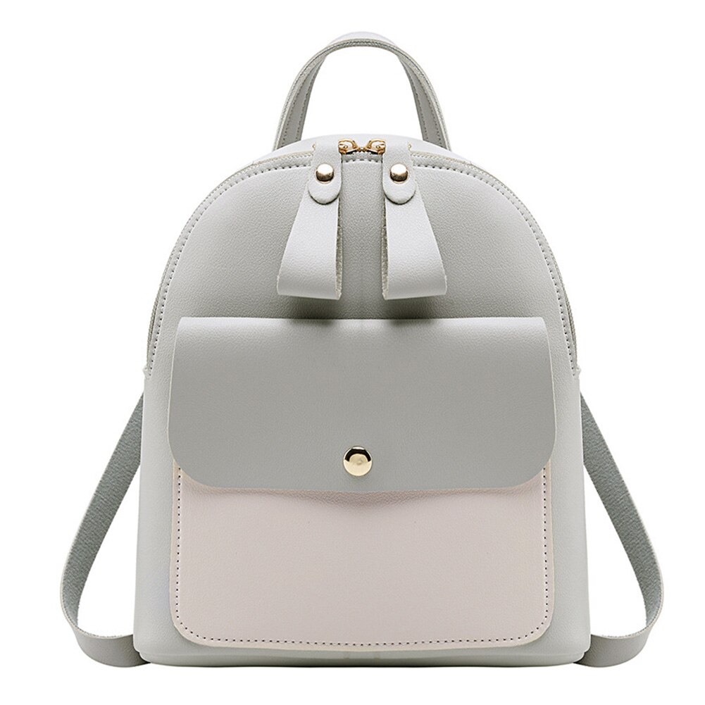 Women Backpack Solid Color PU Adjustable Strap Cro... – Vicedeal