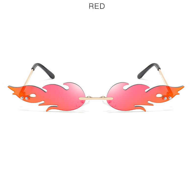 Fire Flame Sunglasses Rimless Wave UV 400 Eyewear ... – Grandado