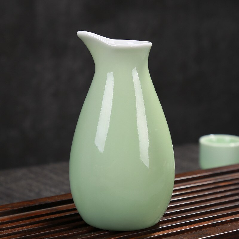 Ceramic Wine Set 1 Flagon 6 Cups Pratical Dispense... – Vicedeal