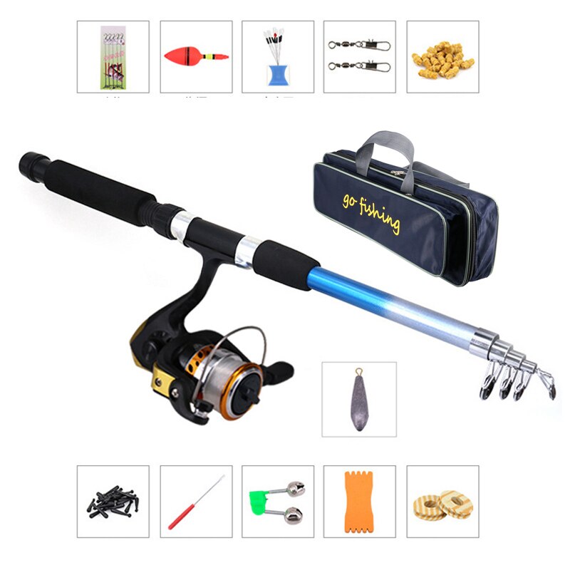 Carbon Fiber Telescopische Hengel Reel Combo Volle... – Vicedeal
