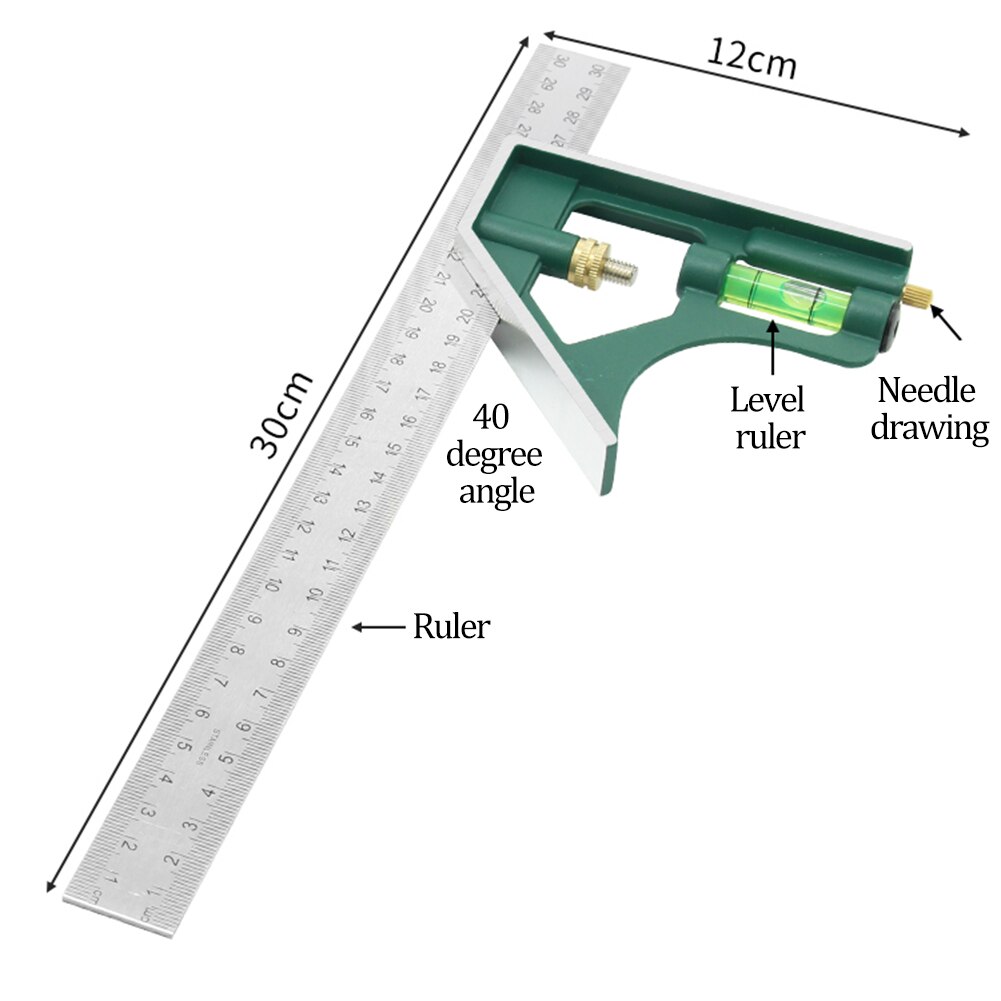 45 / 90 Degree Combination Square Angle Ruler Prot... – Grandado
