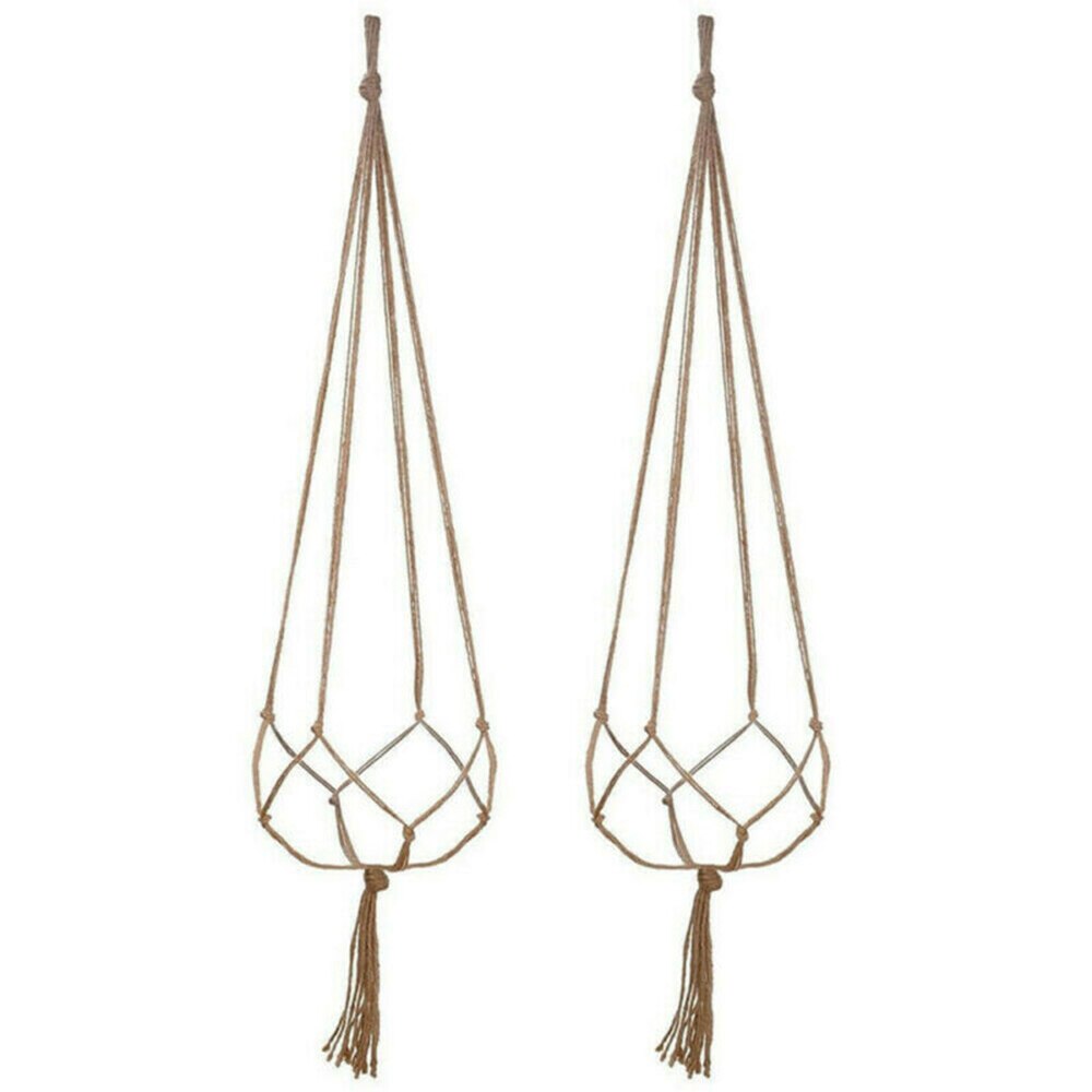 6PCS Macrame Plant Hanger Vintage Rope Basket Outd... – Grandado