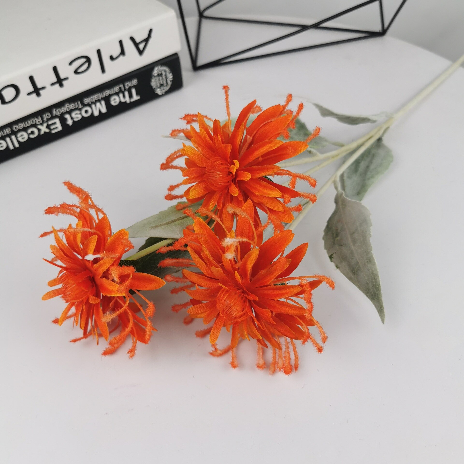 Simulation flower Nordic autumn false flower 3 hea... – Vicedeal