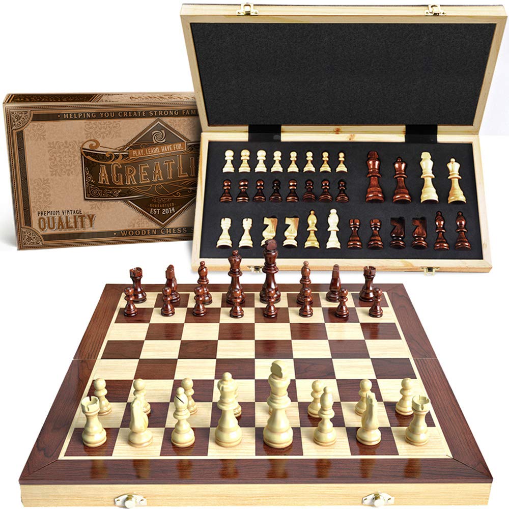 39cm Magnetic Chess Set Folding Magnetic Wooden Ch... – Grandado
