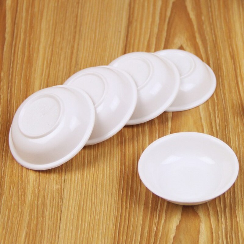 10PCS Sauce Dishes White Plastic Round Small Dish ... – Grandado