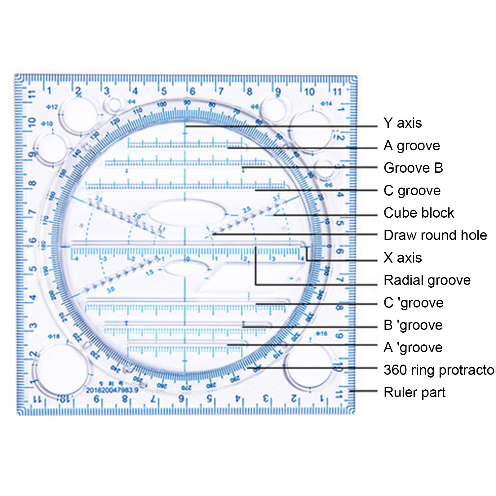 Multifunctional Fast Drawing Ruler ABS Accurate Sc... – Vicedeal