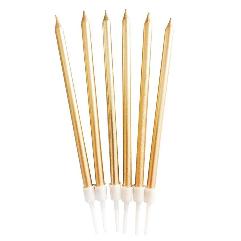 6PCS Cake Candles Metallic Color Birthday Candles ... – Grandado