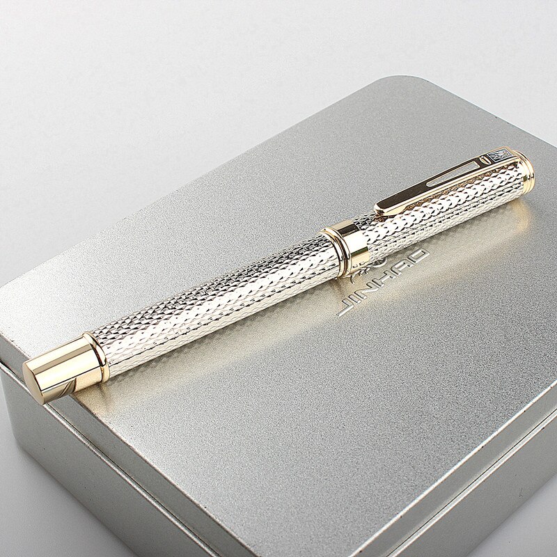 Crocodile Metal Silver Fountain Pen 0.5MM Shine Pl... – Vicedeal