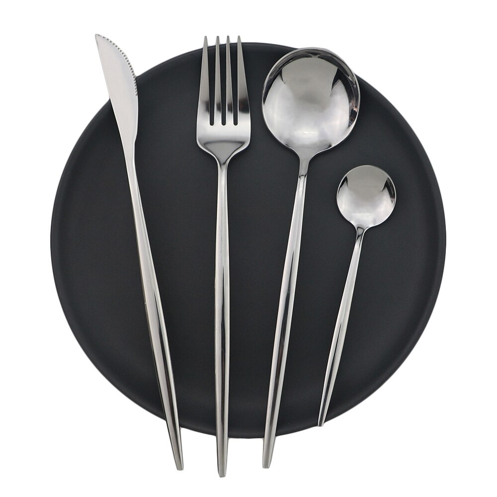 30Pcs Silverware Set 18/10 Stainless Steel Dinnerw... – Grandado