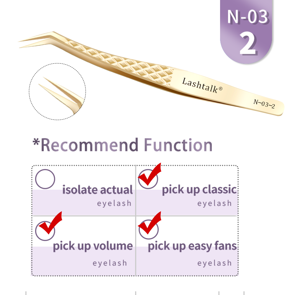 Lashtalk Precision Fiber Tip Tweezer Eyelash Exten... – Grandado