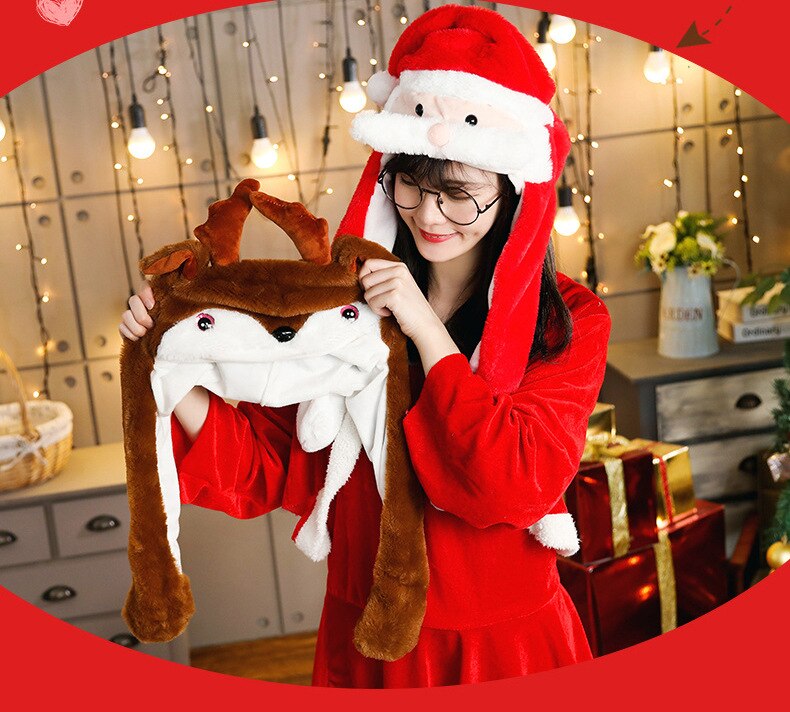 Santa Claus Hat Moving Ears Cute Cartoon Toy Hat L... – Grandado