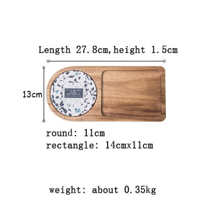 Acacia Wood Afternoon Tea Plate Drink Dessert Bisc... – Grandado