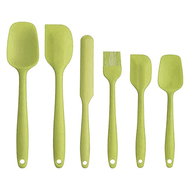 6 STUKS Siliconen Spatel Set Koken Lepel Spatel Po... – Grandado