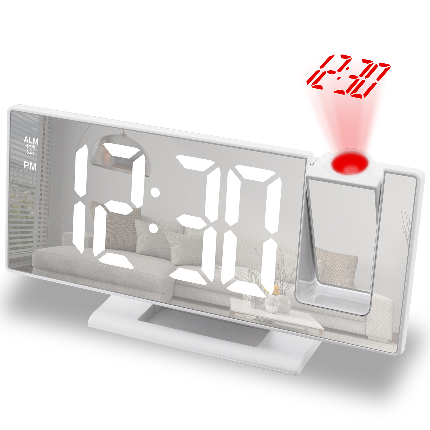 MICLOCK Upgraded Projection Alarm Clock Larger LED... – Vicedeal