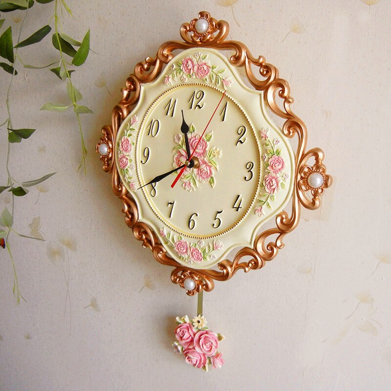 Luxury Pink Wall Clock Vintage Swing Pendulum Cloc... – Vicedeal