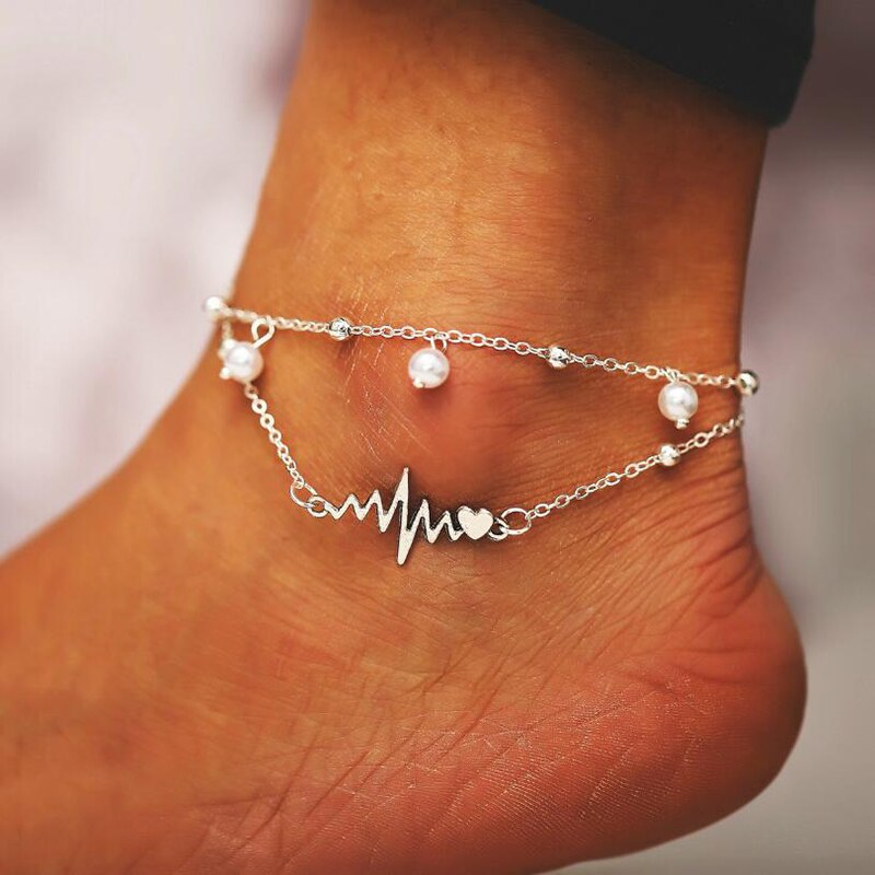 Bohemian Women Leg Chain Wave Foot Jewelry Anklets... – Grandado