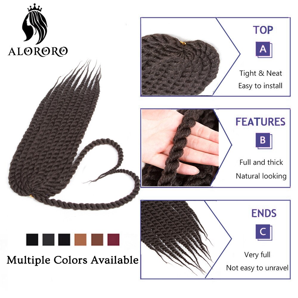 Alororo Afro Havana Mambo Twist Hair Crochet Braid... – Grandado