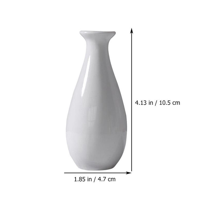 2Pcs White Ceramic Vases Simple Flower Vase Modern... – Vicedeal