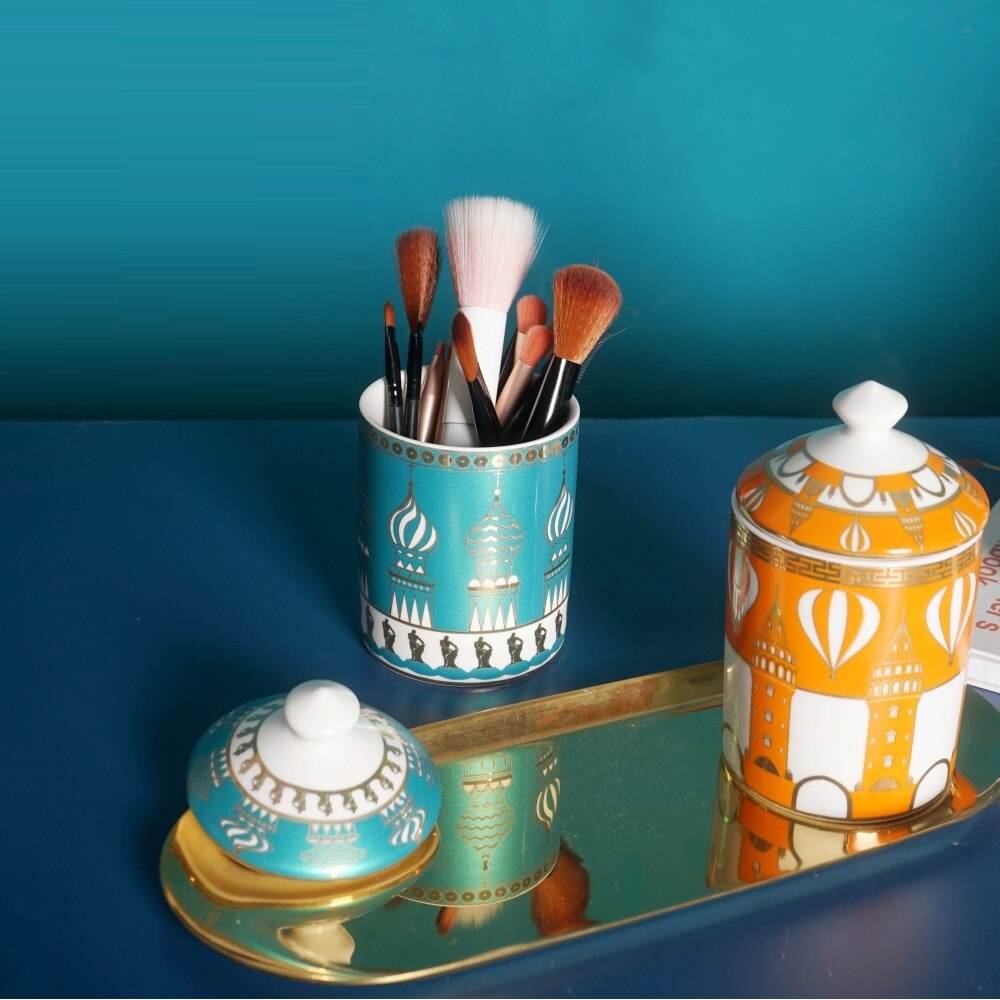 Ceramic Decorative Jars Candle Cup Container Decor... – Grandado
