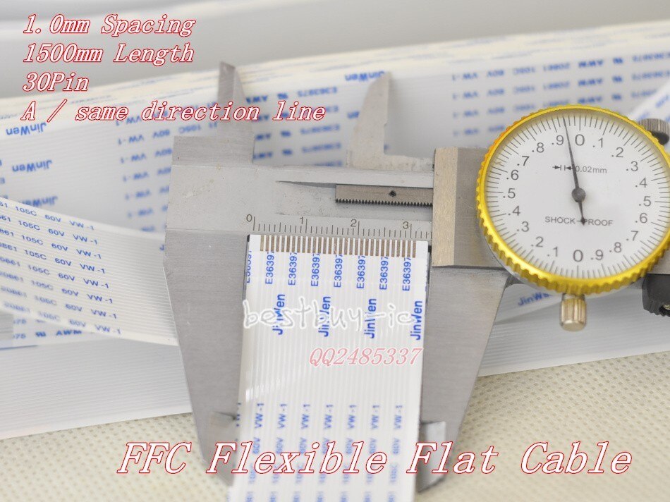 1.0mm Spacing +1500mm Length + 30Pin A / same dire... – Grandado