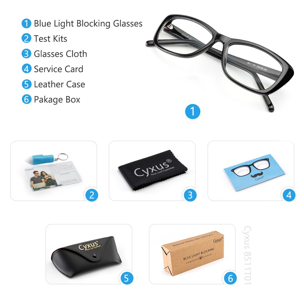 Cyxus Anti Blue Light Computer Glasses Retro Class... – Grandado