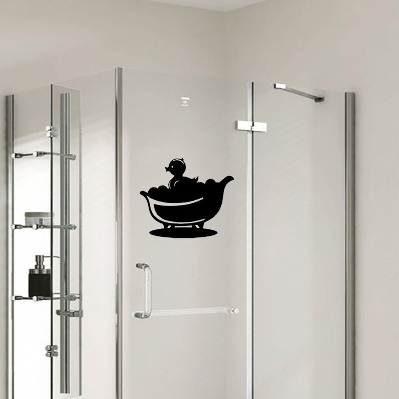 YOJA 15x23.2CM Cute Duck Bathroom Shower Glass Dec... – Grandado