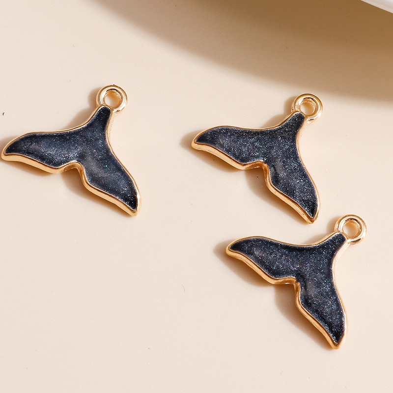 10 stk/parti 18*15mm 4 farger havfrue hval hale sj... – Grandado