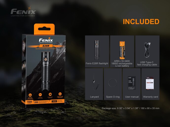 Fenix E28R 1500 lumens magnetic charging flashligh... – Grandado