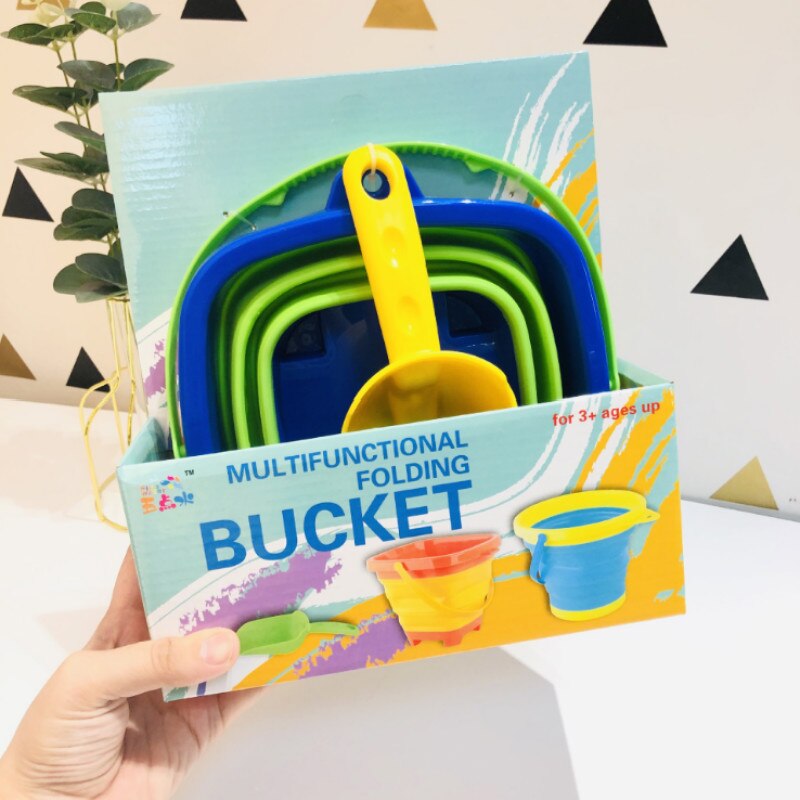 Portable Folding Bucket with Shovel Silicone Plast... – Grandado