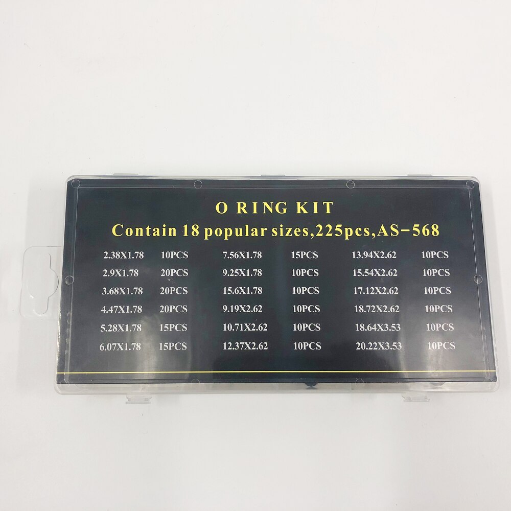 225 Pcs/Box 18 Sizes O-Ring Assortment Kit AS568 1... – Grandado