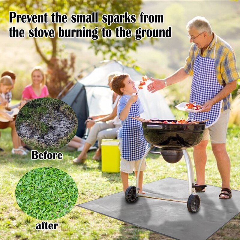 Outdoor Fire Pit Mat Barbecue Portable Heat Resist... – Grandado Outdoor Fire Pit Mat Barbecue Portable Heat Resist... – Grandado