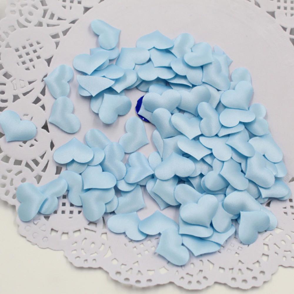 100 st silkesvamp satin tyg söta hjärtblad kronbla... – Vicedeal