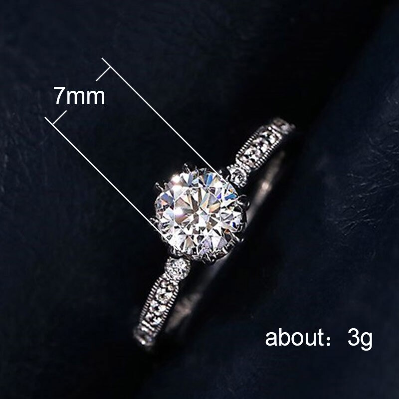 Huitan Eenvoudige Vinger Ring Band Solitaire Aaa K... – Grandado