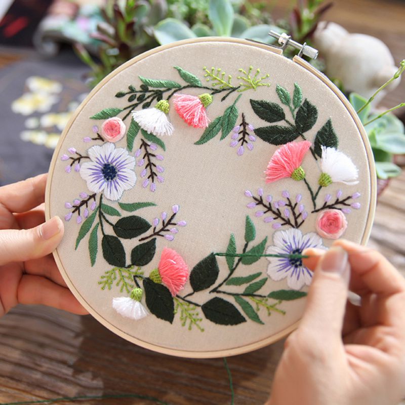 Kits de bordado de flores para principiantes, jueg... – Grandado