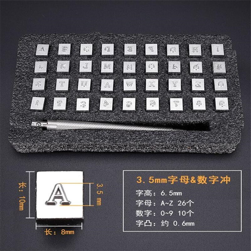 36Pcs Steel Alphabet Number Stamp Punch Set Steel ... – Grandado