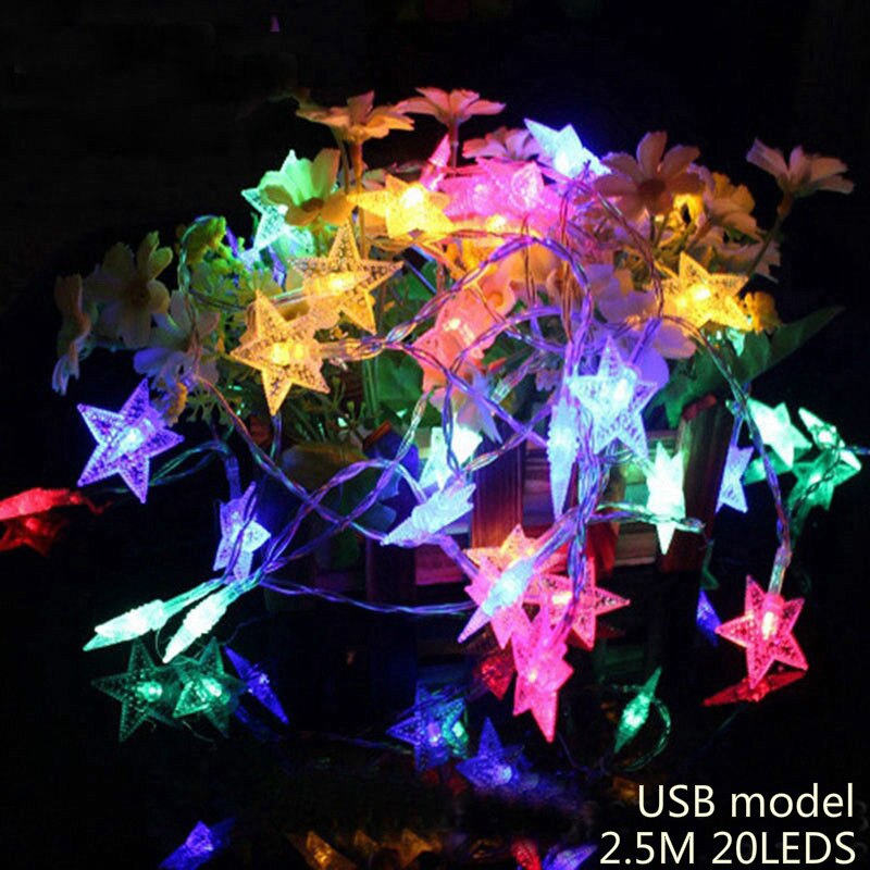 2.5M 3M 20LED Star Light String Twinkle Garlands B... – Grandado