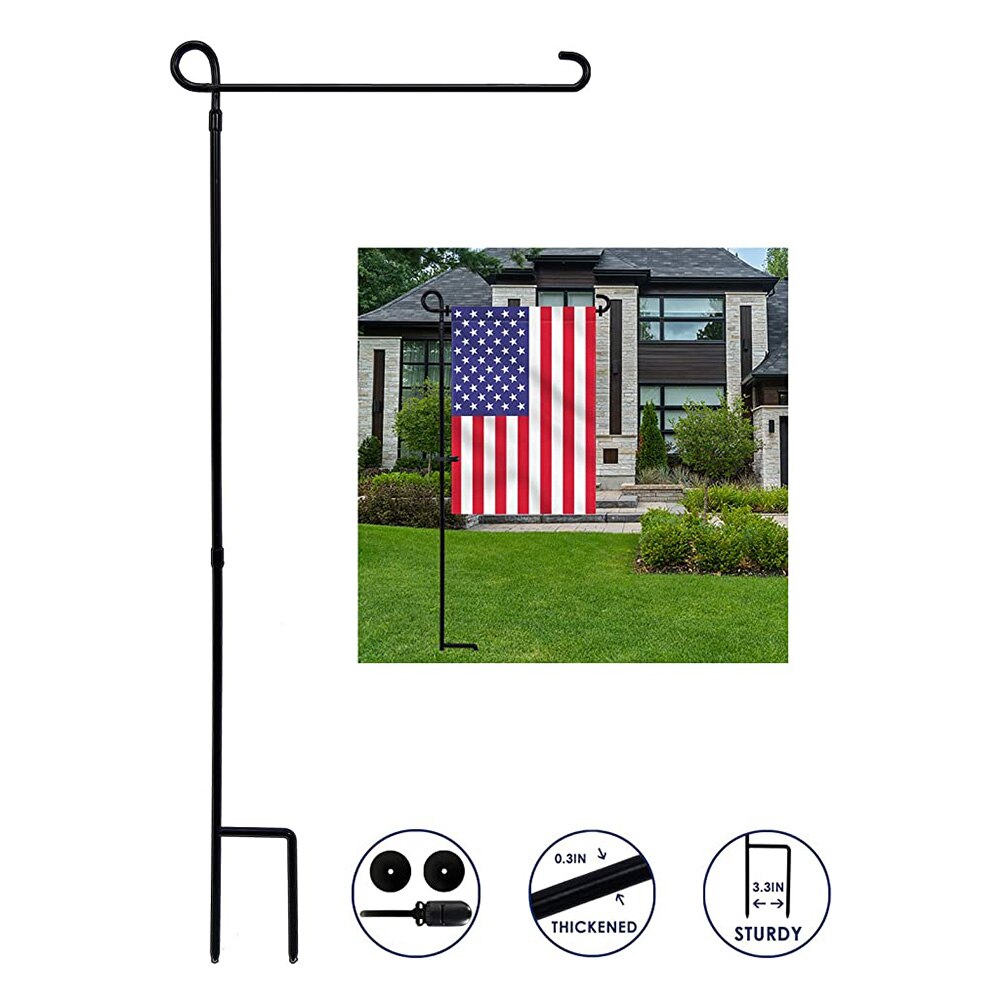 Garden Flag Stand Flagpole Yard Flag Holder Metal Grandado garden-flag-stand-flagpole-yard-flag-holder-metal-grandado