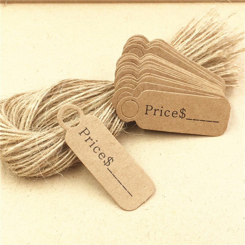 100Pcs/Lot 4.5x1.5cm Hang Tags Kraft Paper Price L... – Grandado
