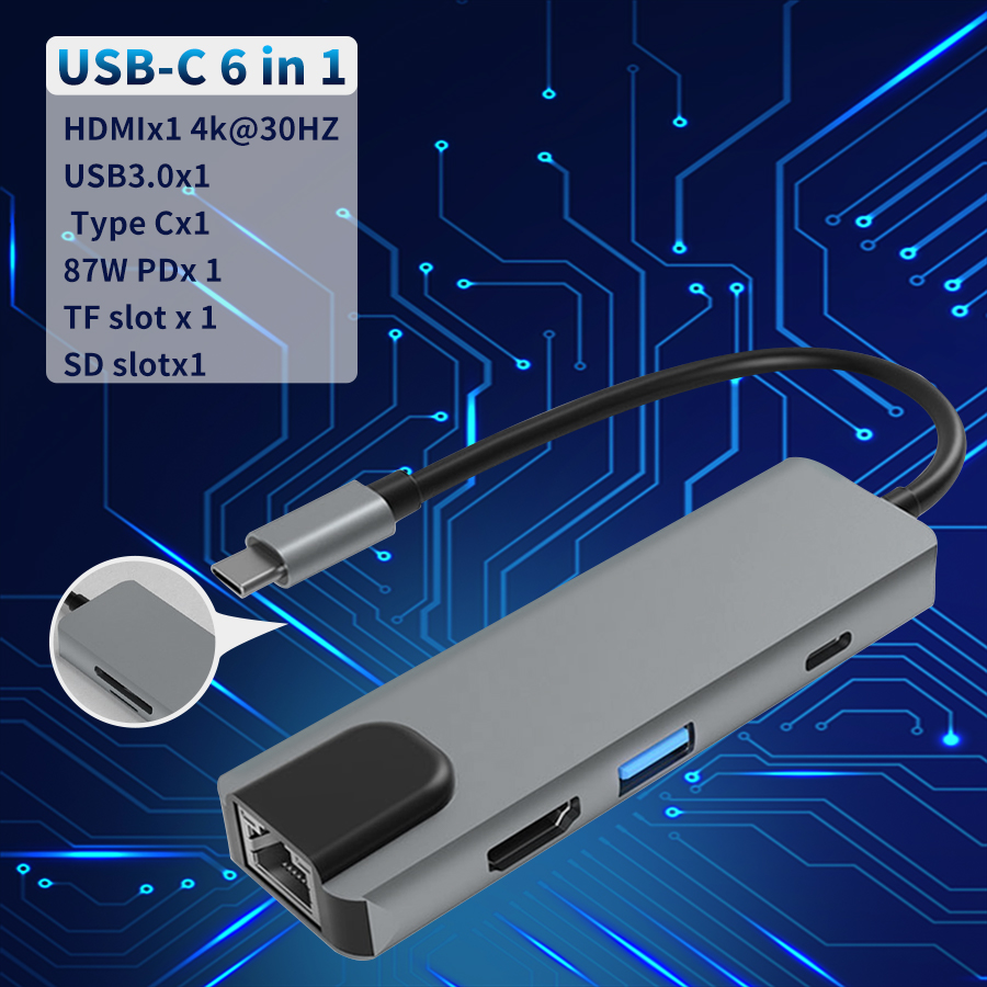 8 in 1 Hub USB Type C 3.0 Docking Station For Lapt... – Grandado