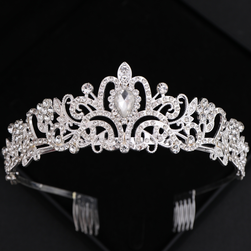 Crystal Bridal Tiaras And Crowns Rhinestone Prom D... – Grandado